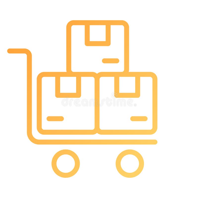 Delivery Cart Pixel Perfect Gradient Linear Vector Icon Stock Vector ...