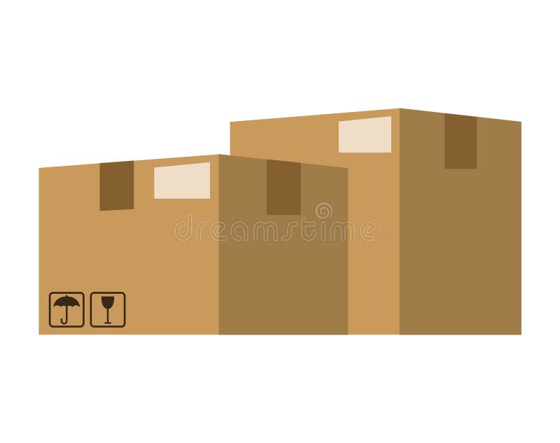 Delivery carton boxes stock vector. Illustration of cardboards - 274036453