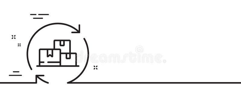 Delivery Change Line Icon. Package Location Sign. Vector Stock ...