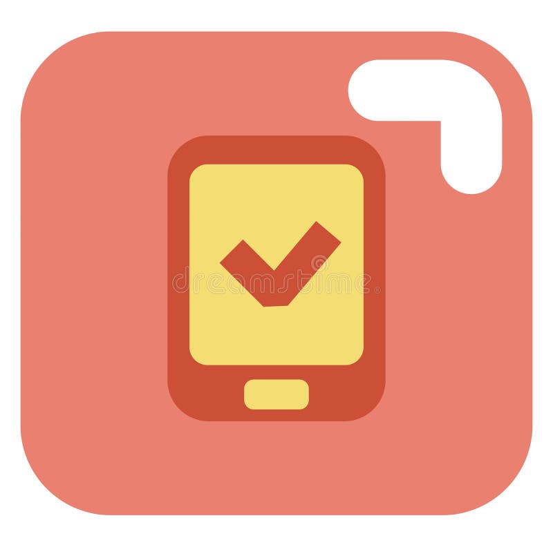 Delivery check, icon stock vector. Illustration of button - 259398415