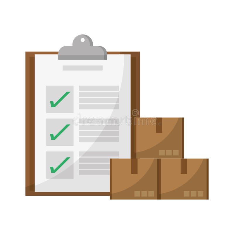 A Checklist with All Boxes Ticked Stock Vector - Illustration of ...