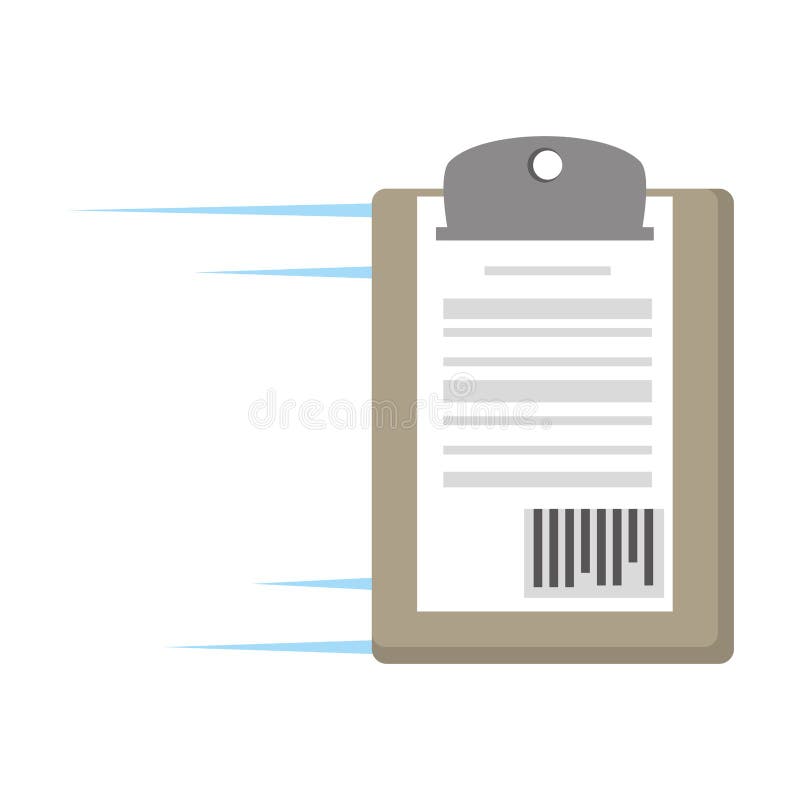 Delivery Clipboard Code Bar Icon Stock Illustration - Illustration of ...