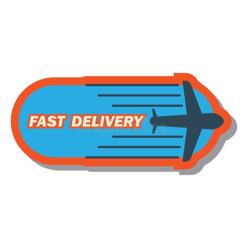 Delivery Concept Free, Fast, Food Delivery Sticker. Vector Illustration ...
