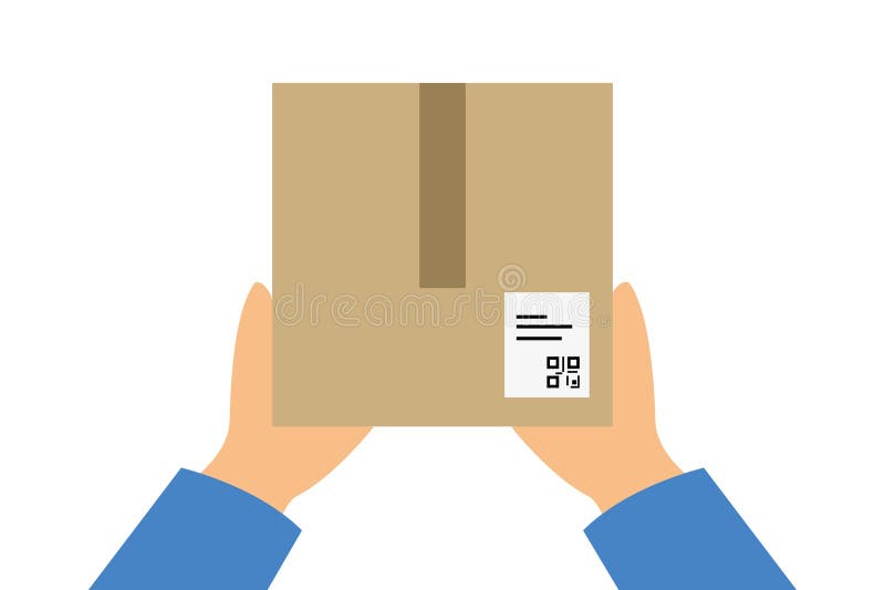 Delivery Concept. Hand Holding Package Stock Illustration ...