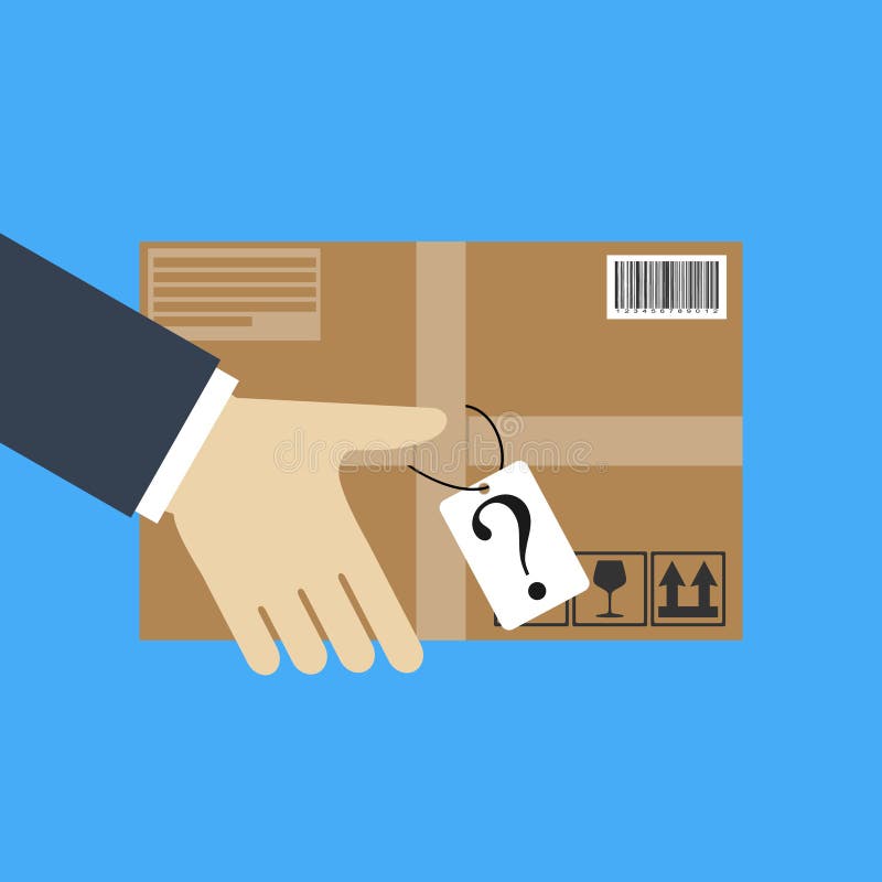 Delivery Concept. Hand Holding Package Stock Illustration ...