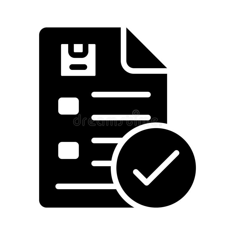 Delivery Confirmation Paper Icon Designed in Glyph Style Stock Vector ...