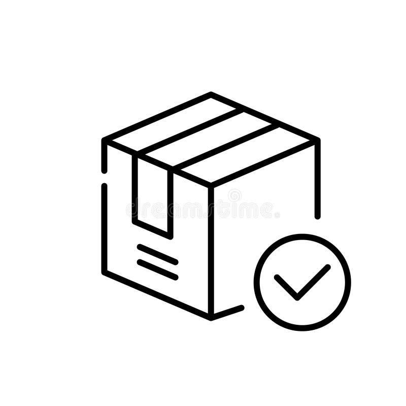 Delivery Confirmed. Parcel and Check Mark Stock Vector - Illustration ...