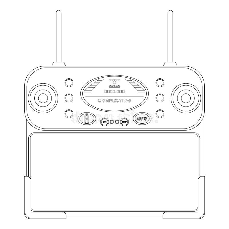 Delivery Copter Remote Controller Coloring Book. Modern Autonomous ...