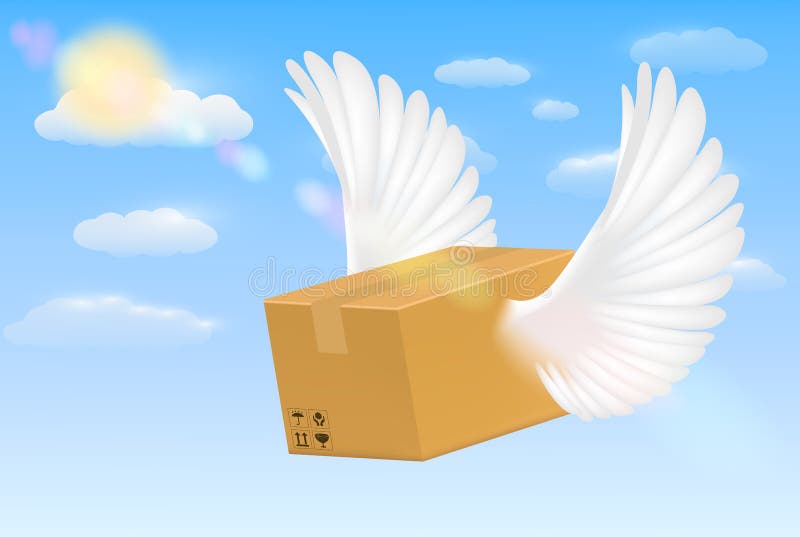 Delivery bird stock vector. Illustration of post, illustration - 49978129