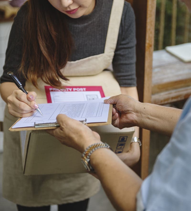Delivery Courier Freight Package Shipment Carton Stock Image - Image of ...