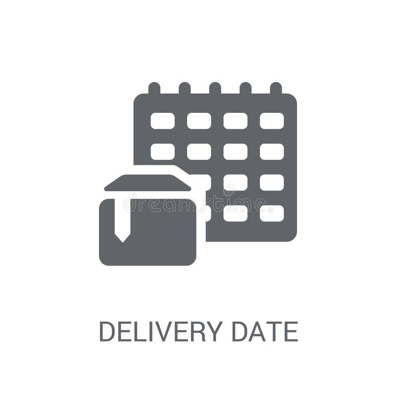 Delivery Date Icon. Trendy Delivery Date Logo Concept on White B Stock ...