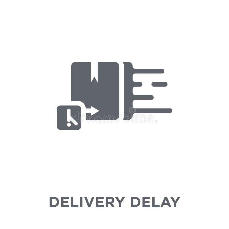 Delivery Delay Icon on White Background. Simple Element Illustration ...