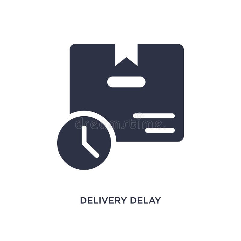 Delivery Delay Icon in Trendy Design Style. Delivery Delay Icon ...
