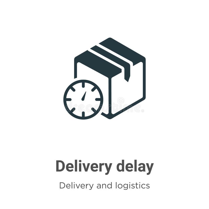 Delivery Delay Icon on White Background. Simple Element Illustration ...