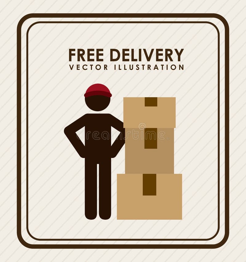 Delivery design stock vector. Illustration of character - 46516631