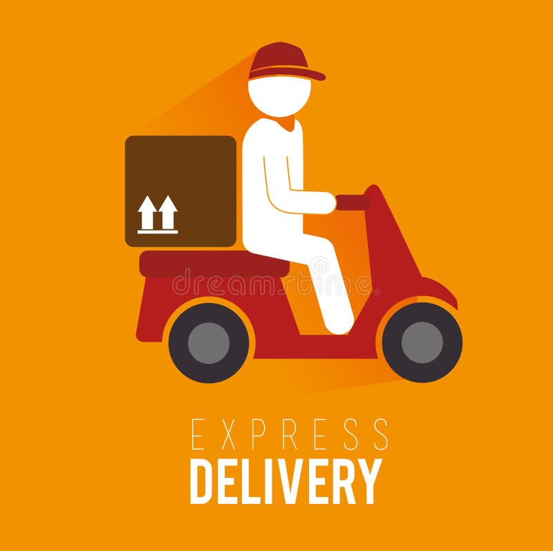 Delivery Design Over Yellow Background Vector Illustration Stock Vector ...