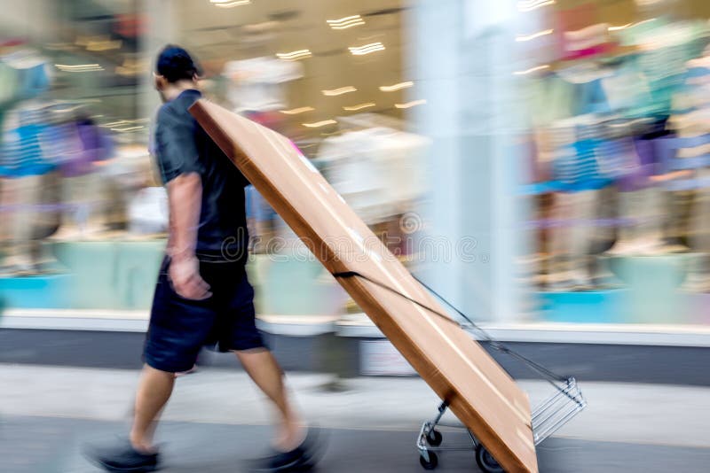 Delivery with Dolly by Hand Stock Image - Image of mail, commerce: 88238327