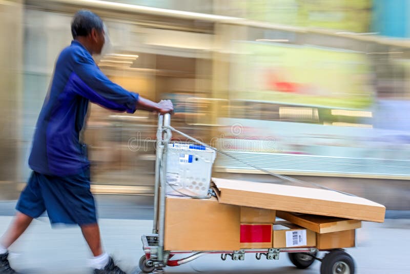 Delivery with Dolly by Hand Stock Image - Image of mail, commerce: 88238327