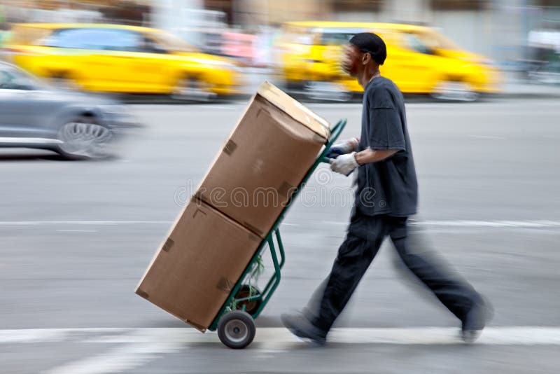 Delivery with Dolly by Hand Stock Image - Image of mail, commerce: 88238327