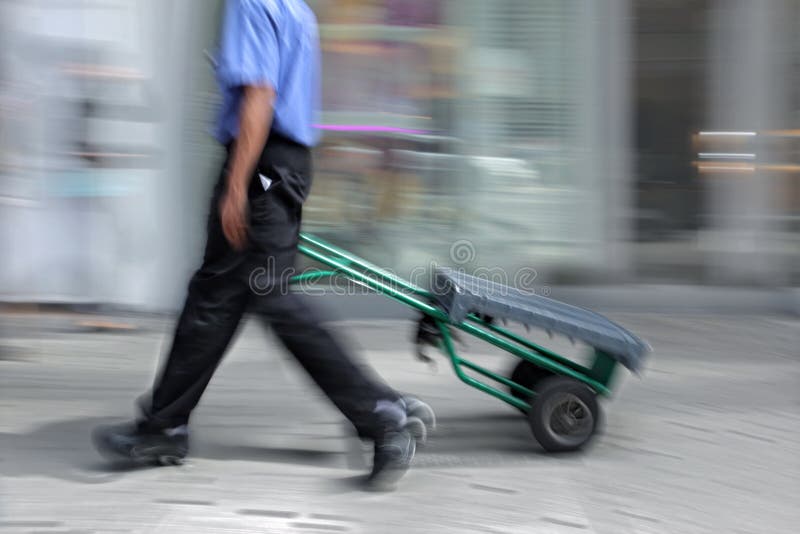 Delivery with Dolly by Hand Stock Image - Image of mail, commerce: 88238327