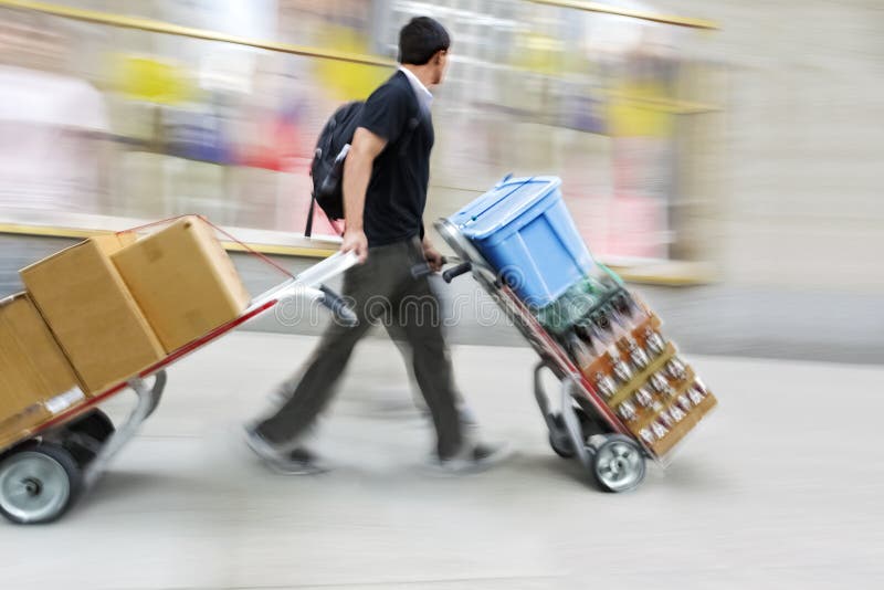 Delivery with Dolly by Hand Stock Image - Image of mail, commerce: 88238327
