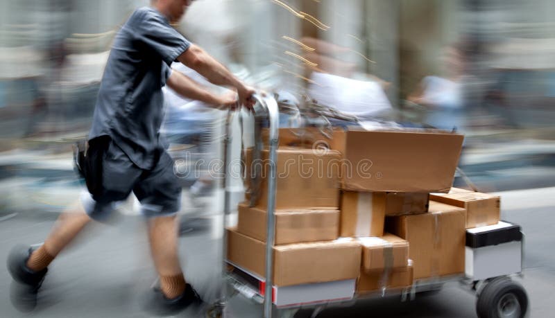 Delivery with Dolly by Hand Stock Image - Image of mail, commerce: 88238327
