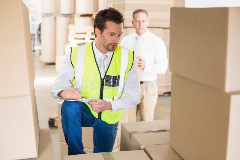 Delivery Driver Packing His Van Manager Smiling Stock Photos - Free ...