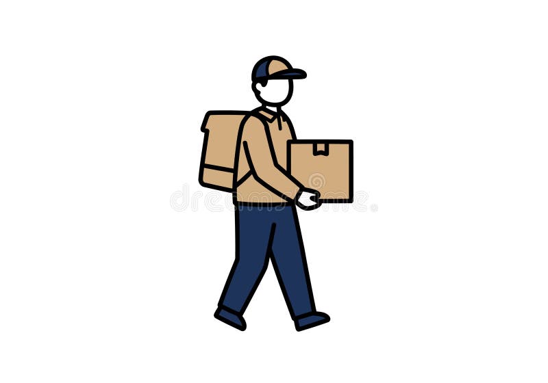 Delivery driver clipart stock vector. Illustration of distribution ...