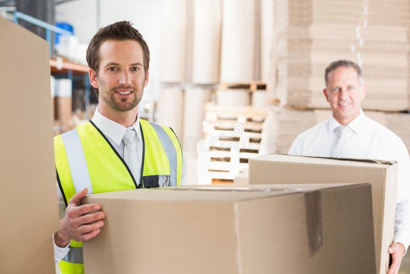 Delivery Driver Loading His Van with Boxes Stock Photo - Image of ...