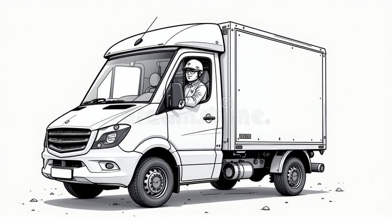 White Sprinter Van Stock Illustrations – 155 White Sprinter Van Stock ...