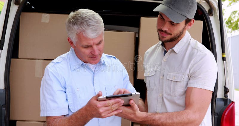 Delivery Driver Loading His Van Stock Video - Video of freight, 1080p ...