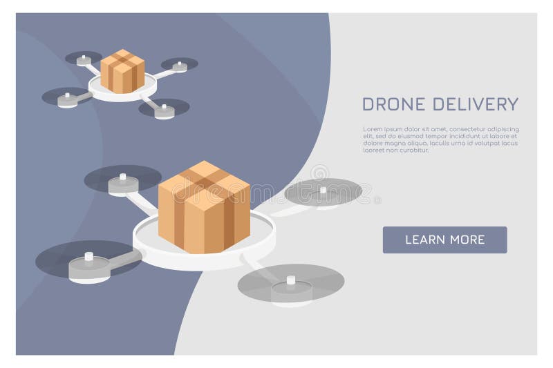 Delivery drone concept stock vector. Illustration of aircraft - 276132663