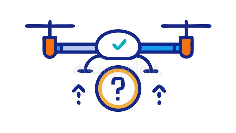 Delivery Drone with Question Mark, Logistics, Vector Design Generative ...