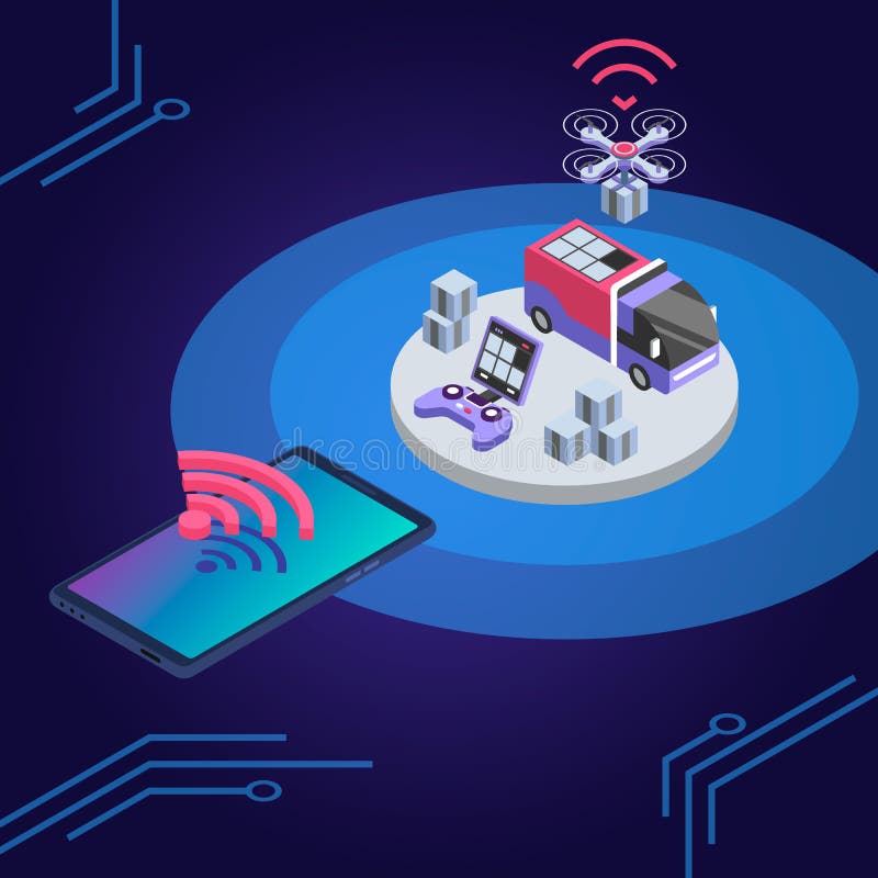 Drone Delivery 2D Vector Isolated Illustration Stock Vector ...