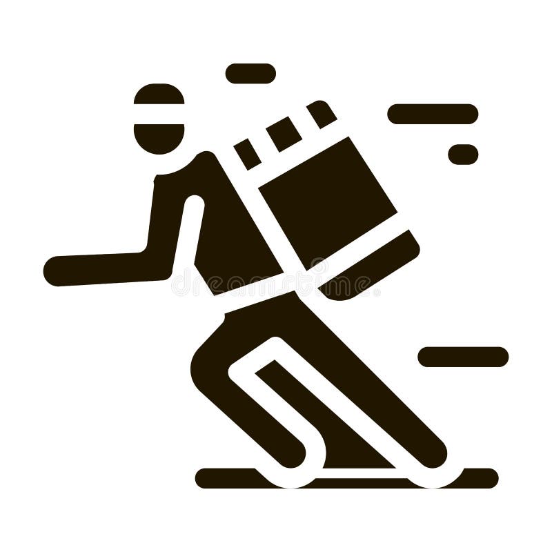 Delivery Express Courier Big Parcel Icon Vector Glyph Illustration ...