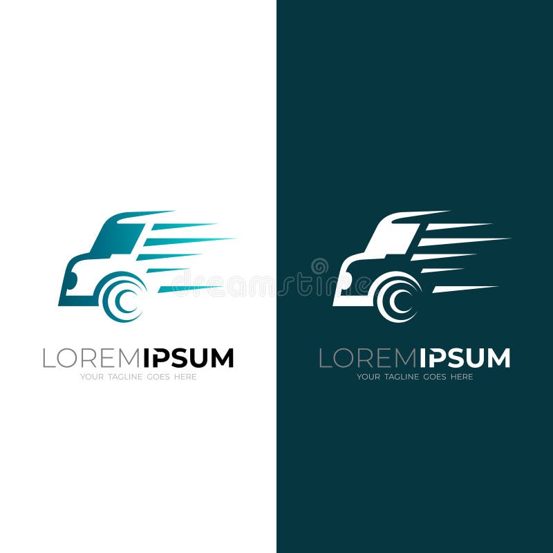 Delivery Express Logo Template, Track Logo with Swoosh Stock Vector ...