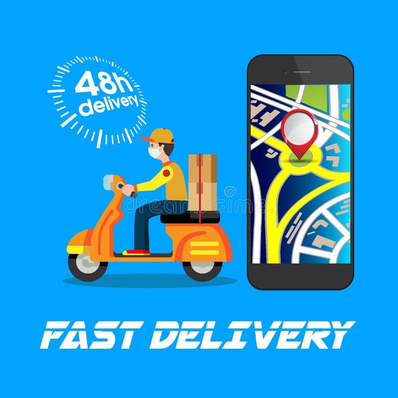 Delivery - fast Order stock illustration. Illustration of strength ...