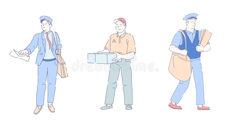 Post officer cartoon stock vector. Illustration of office - 195466672