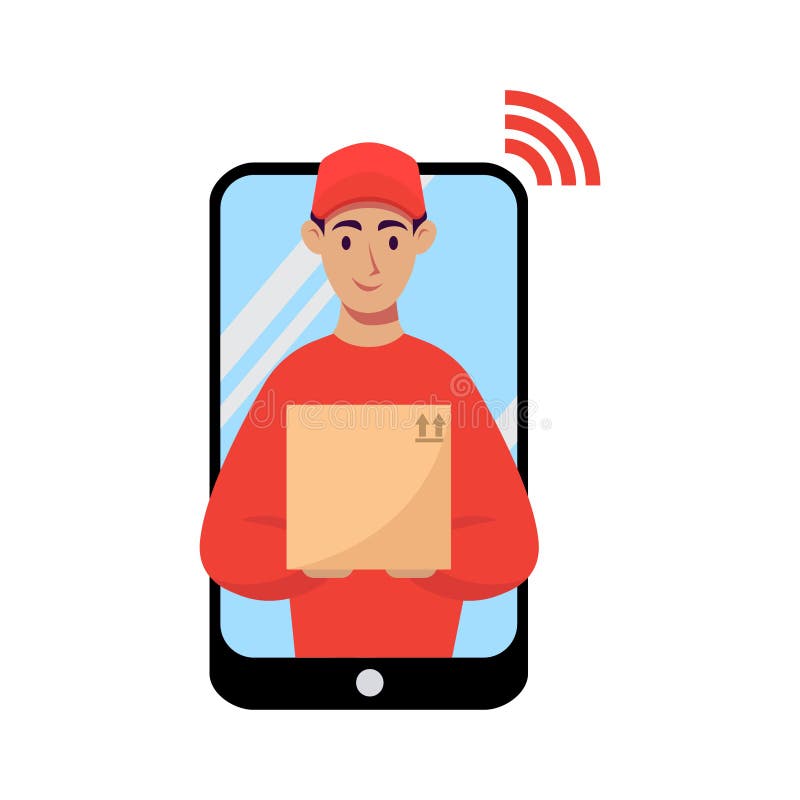 Delivery Flat Design Vector for Landing Page Stock Illustration ...