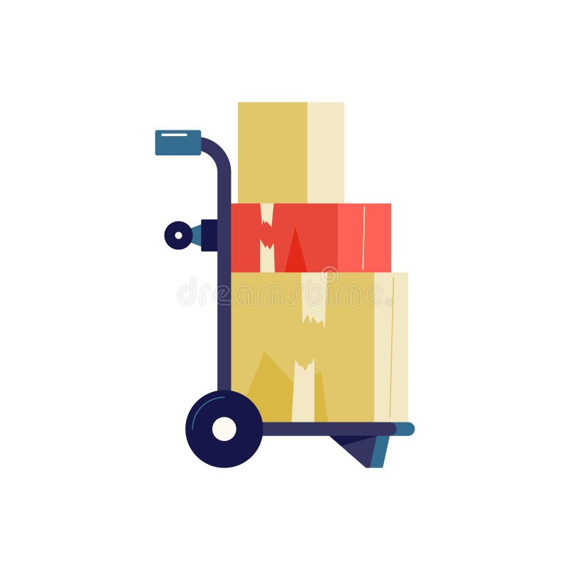 Delivery Man Icon Flat stock vector. Illustration of freight - 48888914