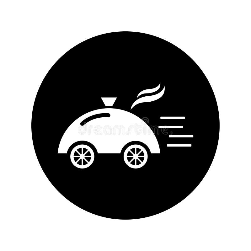 Delivery, Food Icon. Rounded Vector Graphics Stock Illustration ...