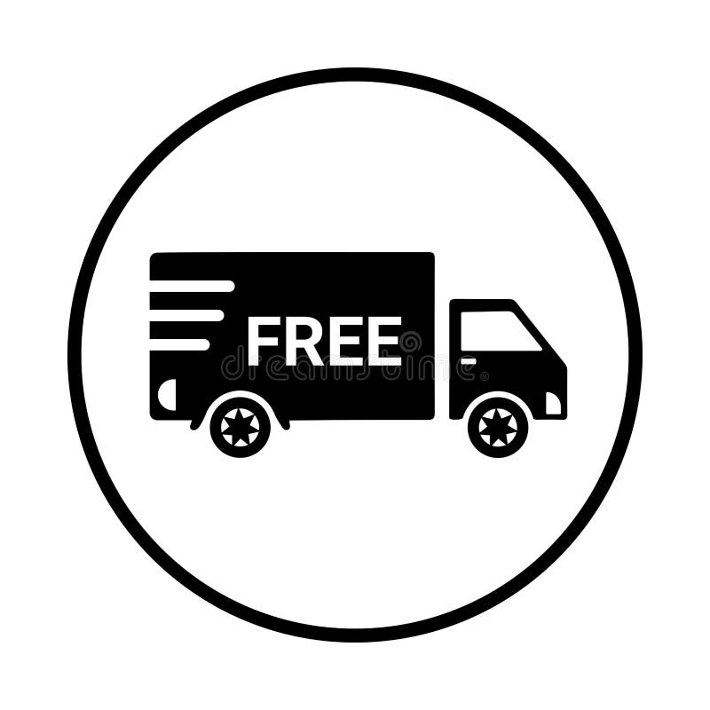 Delivery, Free, Logistics Icon. Black Vector Graphics Stock Vector ...