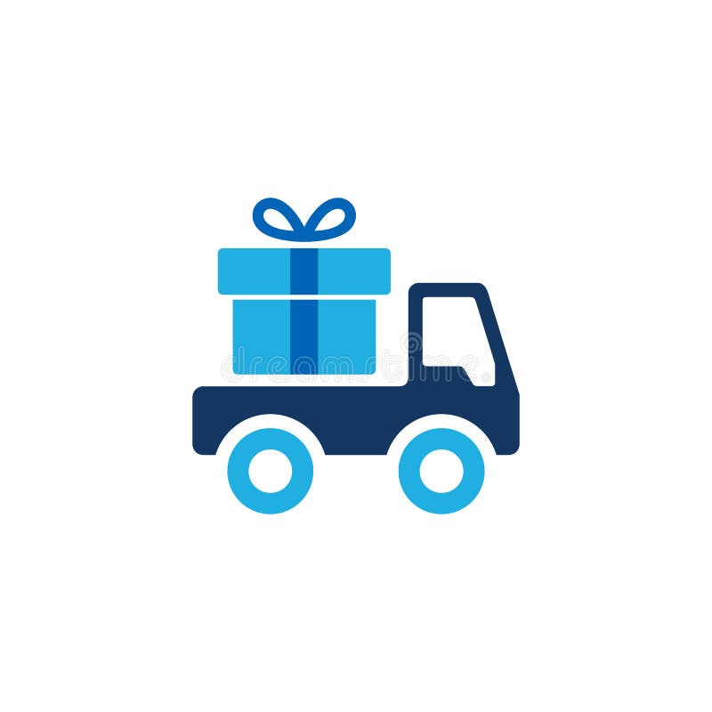 Gift Delivery Logo Icon Design Stock Vector - Illustration of modern ...