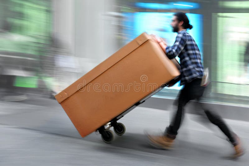 Delivery with Dolly by Hand Stock Image - Image of mail, commerce: 88238327
