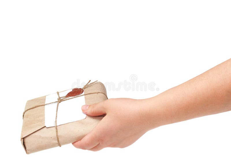 Delivery hand with parcel stock photo. Image of parcel - 8772104