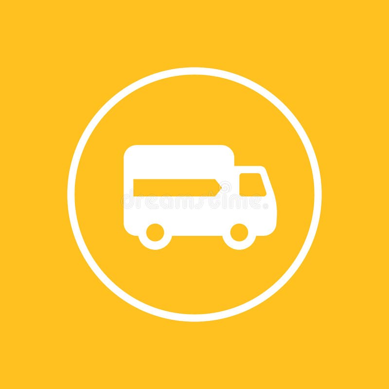 Delivery Icon in Circle, Vector Illustration Stock Vector ...