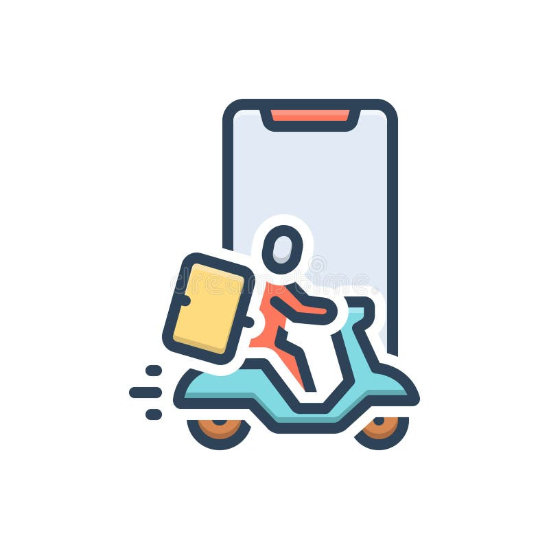 Color Illustration Icon for Delivery, Distribution and Service Stock ...