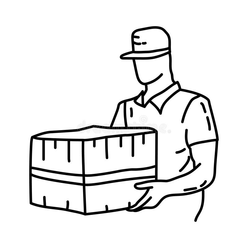 Delivery Icon. Doodle Hand Drawn or Outline Icon Style Stock ...