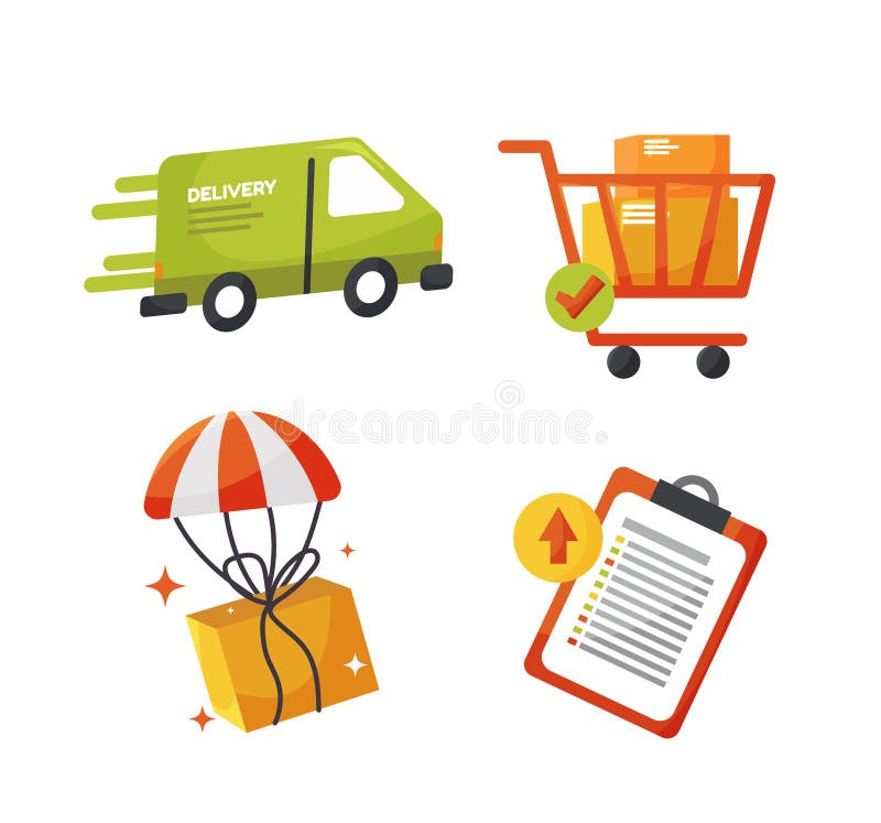 Delivery Icon Elements for Delivery Concept Vector Illustration Stock ...