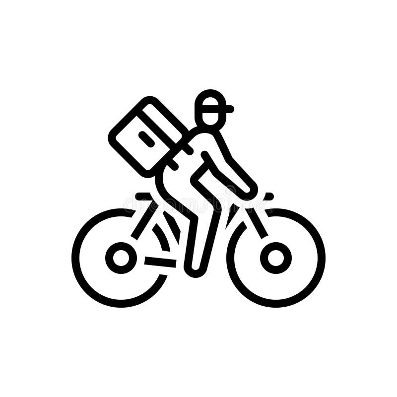 Delivery, Food, Rider, Worker Icon. Black Vector Graphic Stock Vector ...